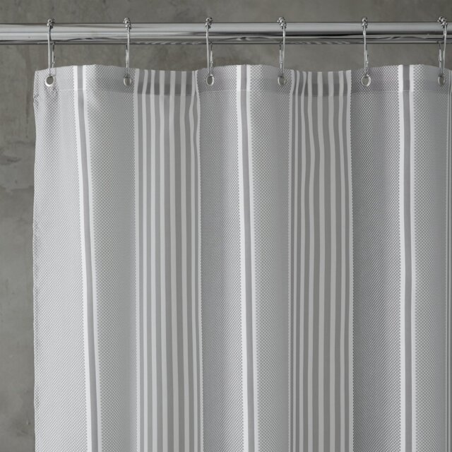 Catherine Lansfield Textured Stripe Shower Curtain - Grey by Argos ...