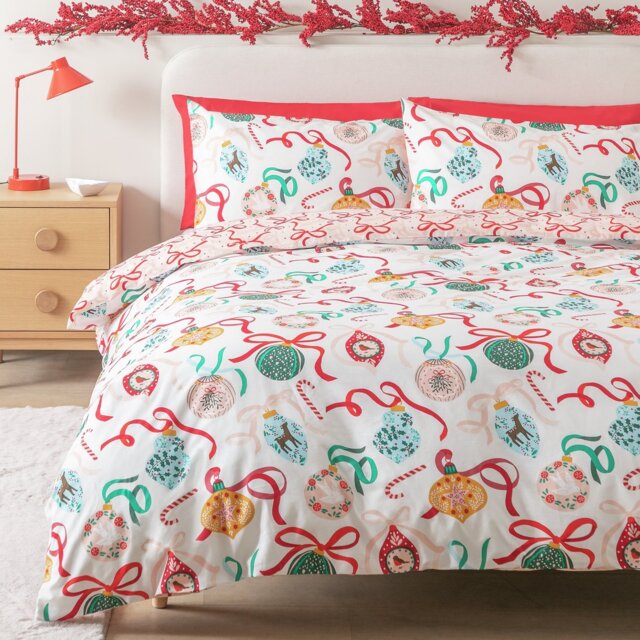 Argos Home Baubles and Bows Bedding Set - King size by Argos | ufurnish.com
