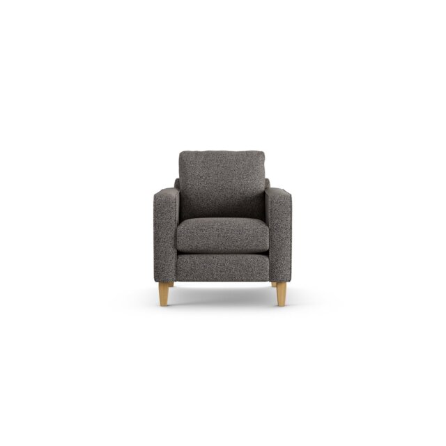 Habitat Flint Fabric Armchair - Charcoal - Ash Leg by Argos | ufurnish.com