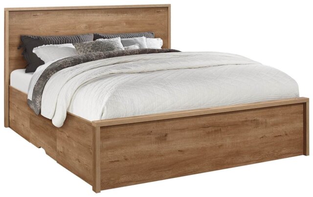 Birlea Stockwell Small Double Rustic Wooden Bed Frame - Oak by Argos ...