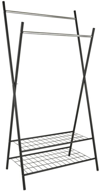 Argos Home X-Frame Clothes Rail with Shelves - Black by Argos ...