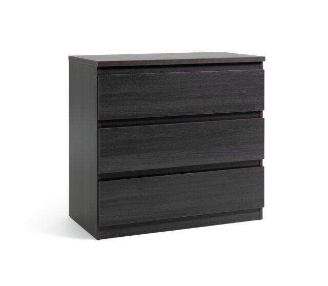 Argos Home Jenson 3 Drawer Chest - Black Brown by Argos | uFurnish.com