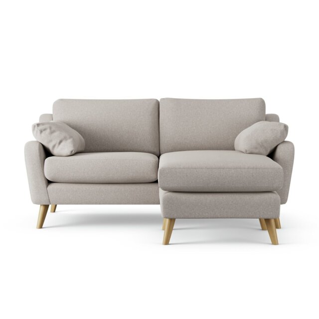 Habitat Ivor Right Hand Corner Sofa - Stone - Ash Leg by Argos ...