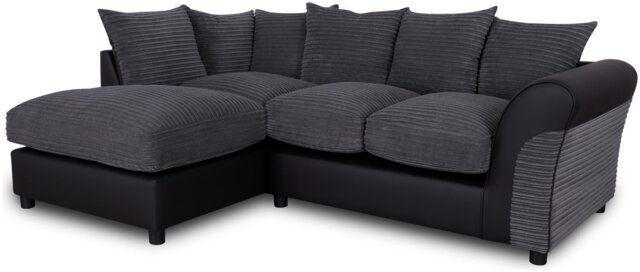 Argos Home Harry Small Left Hand Corner Chaise Sofa-Charcoal by Argos | ufurnish.com