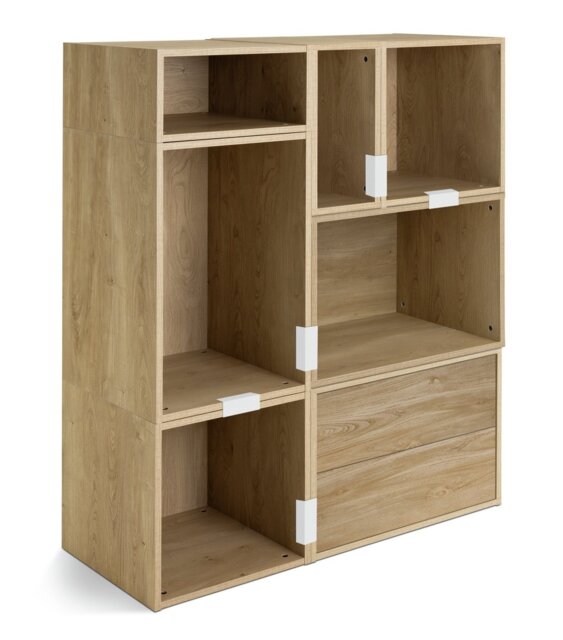 Habitat Rubrics Modular Large Bookcase - Oak by Argos | uFurnish.com