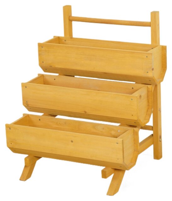 Mcgregor Stepped Timber Garden Planter by Argos | ufurnish.com