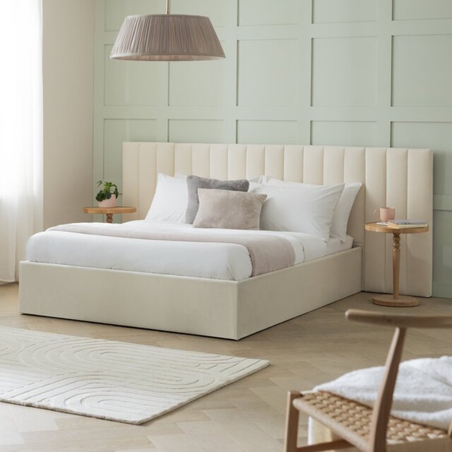 Argos Home Pandora Hotel Kingsize End Lift Ottoman Bed-Cream by Argos ...