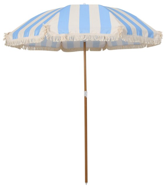 Argos Home 1.6m Tilting Garden Parasol - Blue & White by Argos ...