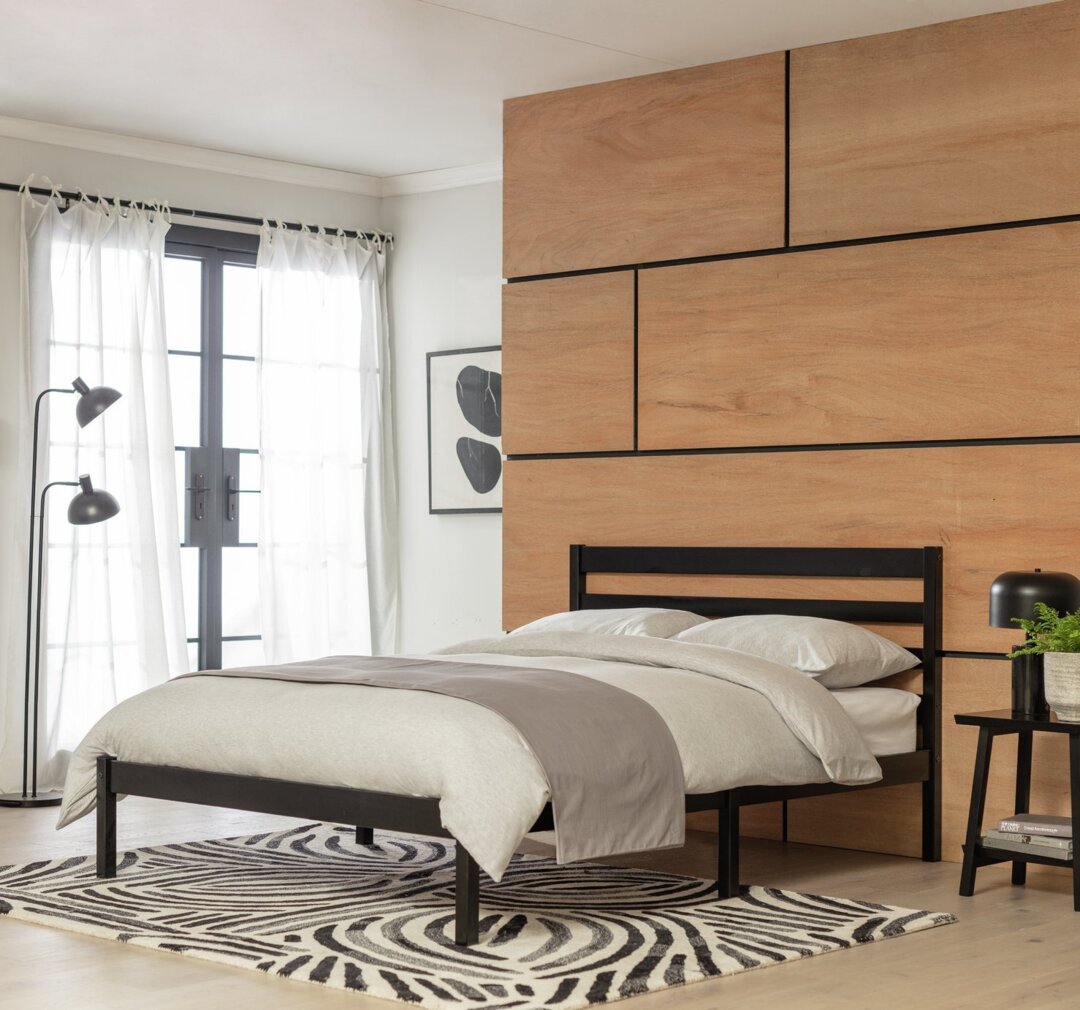 Argos Home Kaycie Small Double Wooden Bed Frame Black by Argos ufurnish