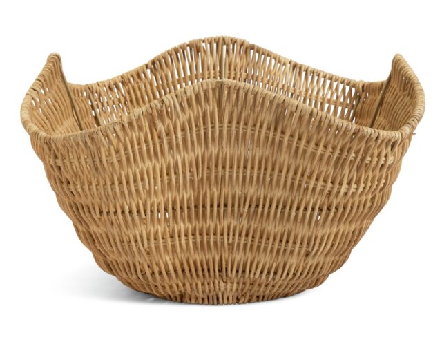 Habitat Rattan Wave Storage Basket - Natural by Argos | ufurnish.com