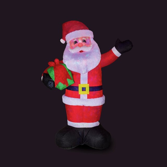 Premier Decorations Pre lit Christmas Plush Santa Decoration by Argos ...