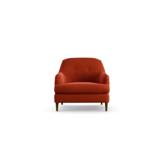 Habitat Frome Velvet Armchair - Burnt Orange - Dark Leg by Argos ...