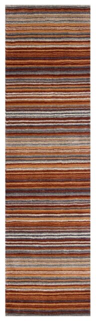 Homemaker Skinny Striped Terracotta Cut Pile Runner-230x60cm by Argos ...