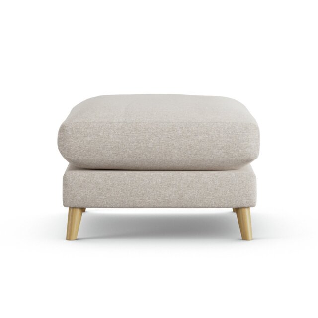 Habitat Lomond Fabric Footstool - Natural - Ash Leg by Argos | ufurnish.com