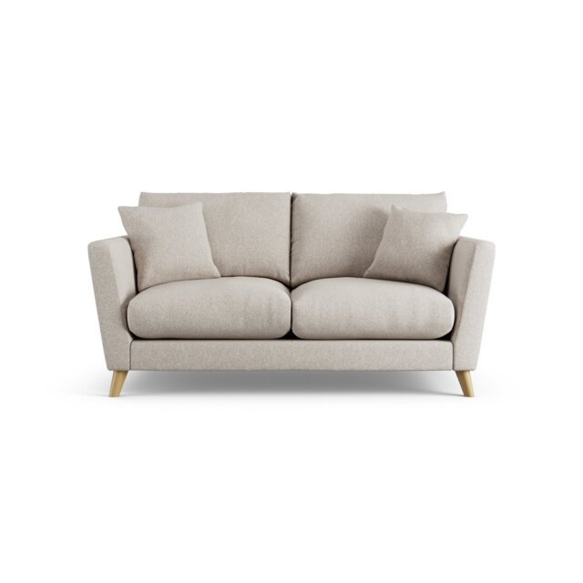 Habitat Lomond Fabric 2 Seater Sofa - Natural - Ash Leg by Argos ...