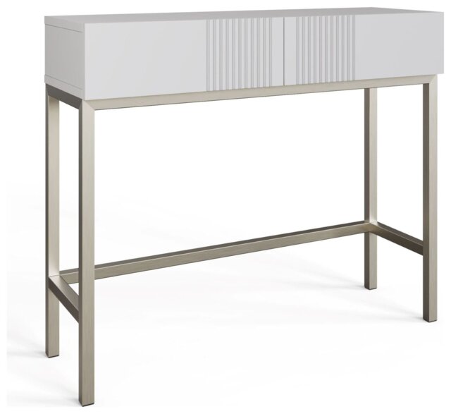 Frank Olsen Iona 2 Drawer Console Table - White by Argos | ufurnish.com