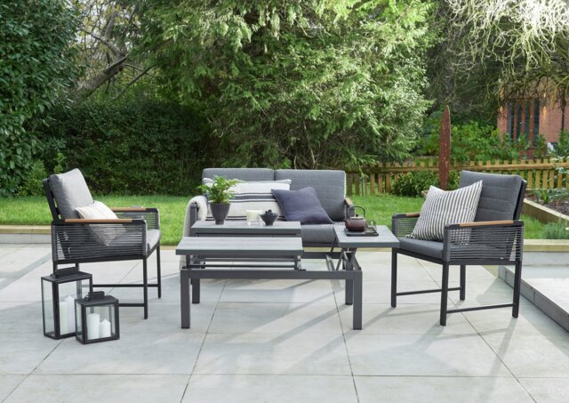 Norfolk Leisure Bellmount 4 Seater Aluminium Garden Sofa Set by Argos ...