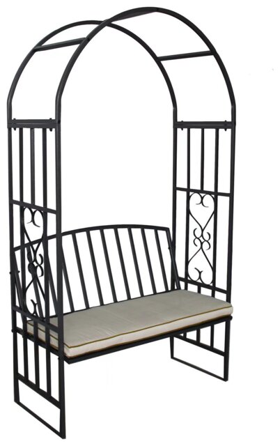 Greenhurst Huntingdon 2 Seater Metal Garden Arch Bench by Argos ...