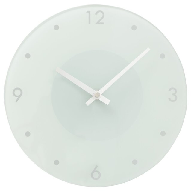 Argos Home Glass Wall Clock - White by Argos | ufurnish.com