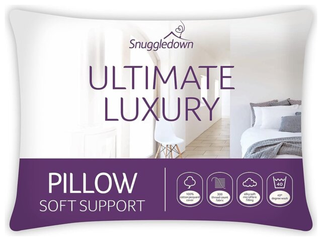 Snuggledown Retreat Ultimate Luxury Medium Support Pillow by Argos ...