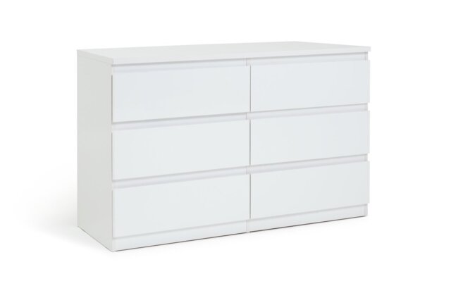 Argos Home Jenson 6 Drawer Chest - White Gloss by Argos | uFurnish.com