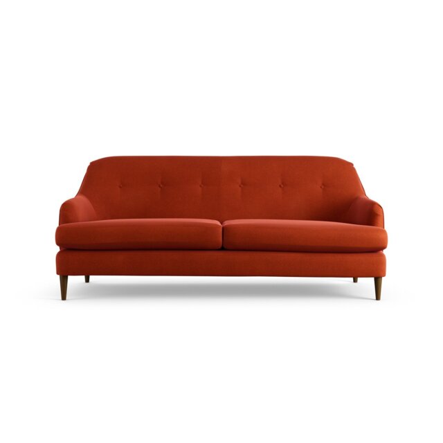 Habitat Frome Velvet 3 Seater Sofa - Burnt Orange - Dark Leg by Argos ...