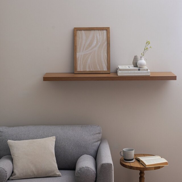 Argos Home Jak 120cm Floating Shelf - Oak Effect by Argos | ufurnish.com