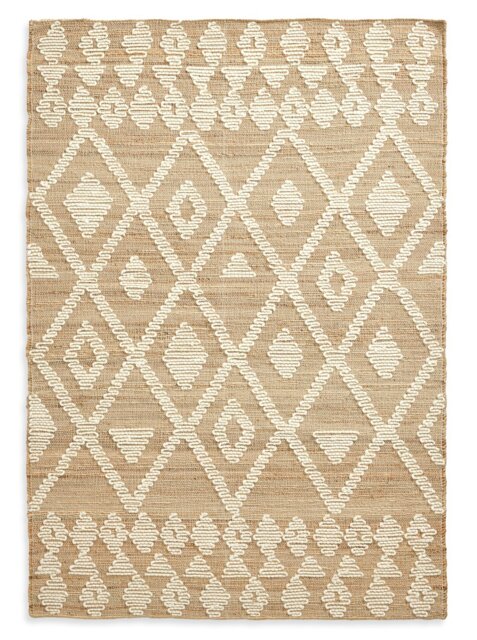 Habitat Woven Aztec Neutral Jute Flatweave Rug - 120x170cm by Argos ...