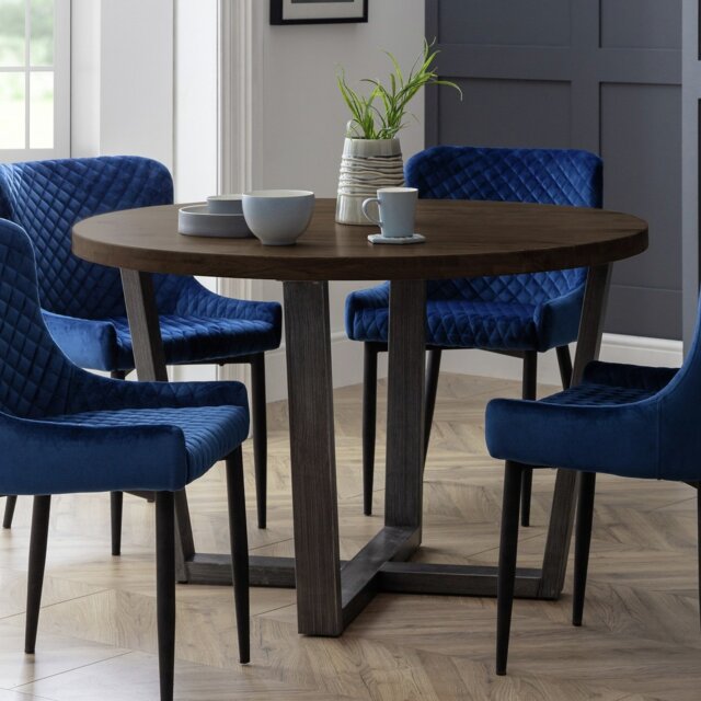 Julian Bowen Brooklyn 4 Seater Dining Table - Dark Oak by Argos | ufurnish.com