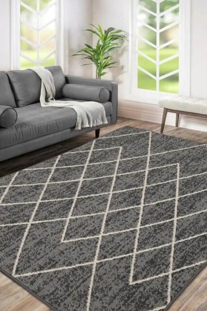 Homemaker Maestro Grey Cut Pile Rug - 120x170cm by Argos | ufurnish.com