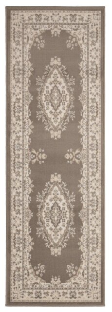 Homemaker Bukhura Traditional Taupe Cut Pile Runner-67x200cm by Argos ...