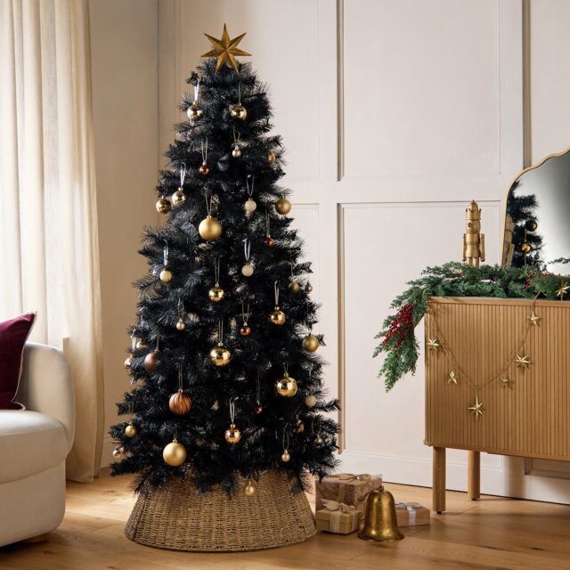 Habitat 6ft Black Tips Artificial Christmas Tree by Argos | uFurnish.com