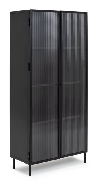 Habitat Morillo 2 Door Glass Display Cabinet - Black by Argos ...