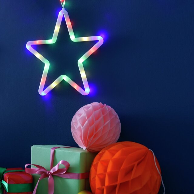 Argos Home 144 Neon Effect LED Christmas Star String Lights by Argos ...