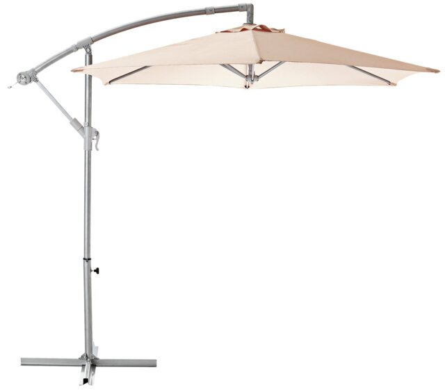 Habitat 2.5m Overhanging Garden Parasol - Cream by Argos | ufurnish.com