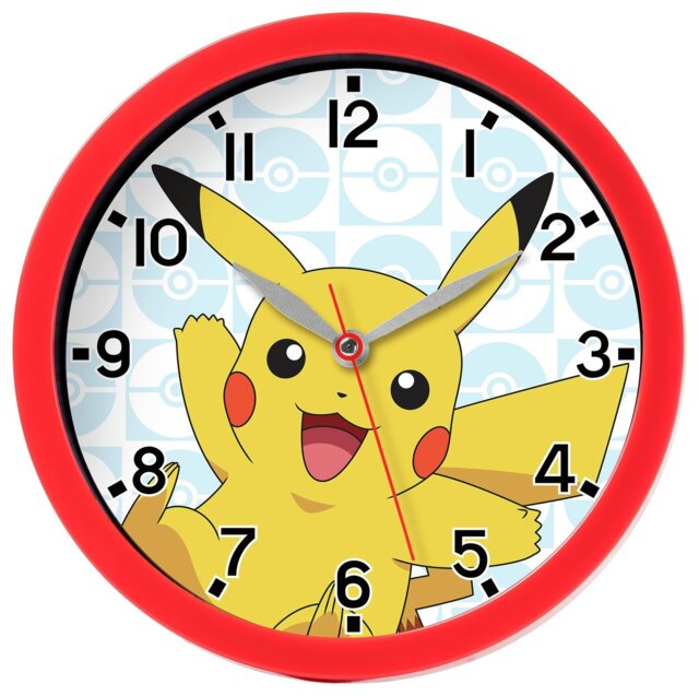 Pokémon Pikachu Kids Wall Clock - Red by Argos | ufurnish.com