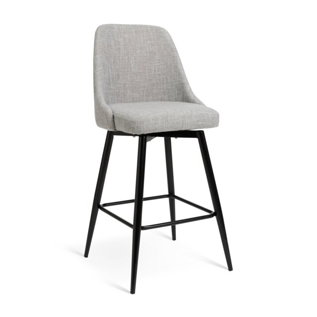 Habitat Huck Fabric Counter Bar Stool - Grey by Argos | ufurnish.com