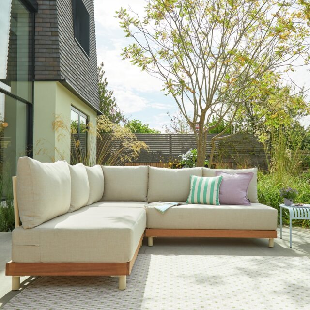 Habitat Bloom 5 Seater Garden Modular Sofa Set - Natural by Argos ...