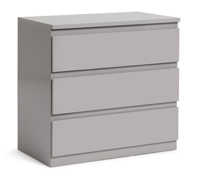 Argos Home Jenson 3 Drawer Chest - Grey Gloss by Argos | ufurnish.com