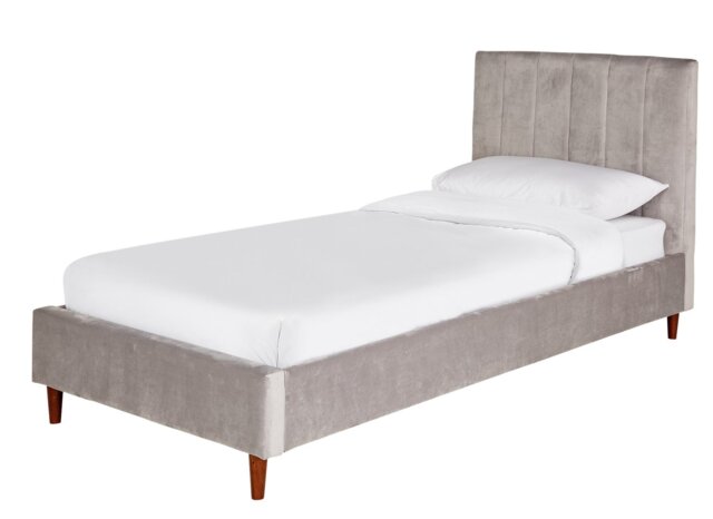 Argos Home Pandora Single Velvet Bed Frame - Grey by Argos | ufurnish.com