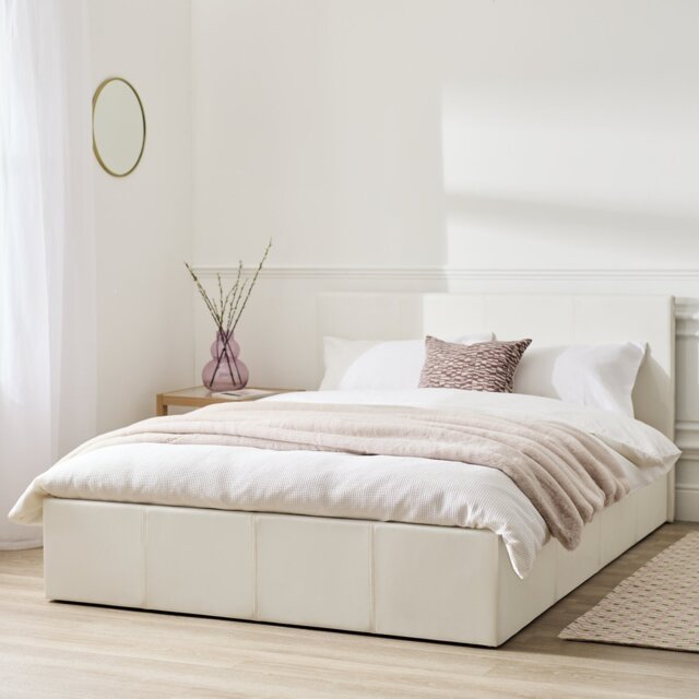 Argos Home Lavendon Double End Lift Ottoman Bed - White by Argos ...