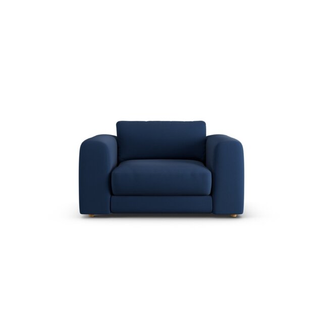 Habitat Ayr Fabric Cuddle Chair - Navy Blue by Argos | ufurnish.com