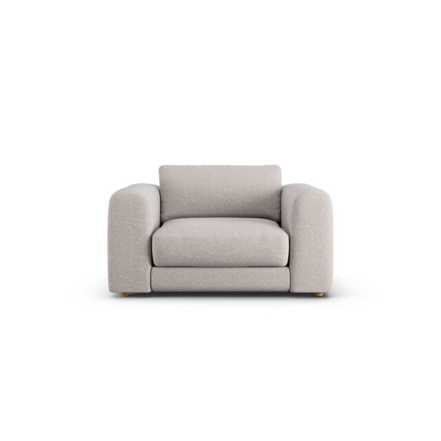 Habitat Ayr Fabric Cuddle Chair - Natural by Argos | ufurnish.com