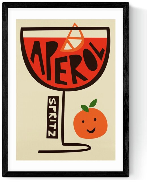 East End Prints Aperol Spritz Black Frame Art Print - A3 by Argos ...