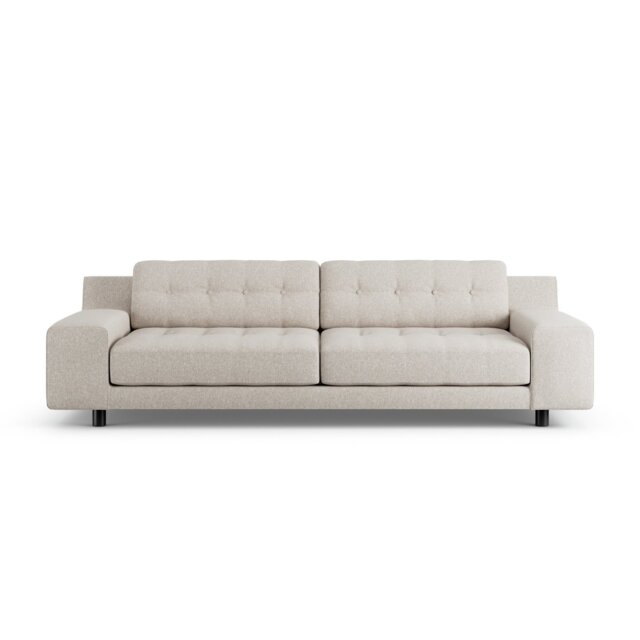 Habitat Hendricks Fabric 4 Seater Sofa - Natural - Black Leg by Argos | ufurnish.com