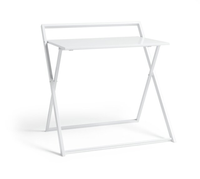 Habitat Compact Folding Office Desk - White by Argos | ufurnish.com