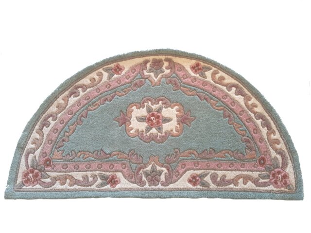 Origins Shensi Half Moon Green Wool Flatweave Rug -127x67cm by Argos ...