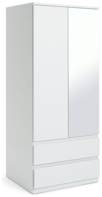 Argos Jenson 2 Door 2 Drawer Mirror Wardrobe - White Gloss by Argos ...