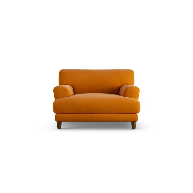 Habitat Askem Fabric Cuddle Chair - Orange - Dark Leg by Argos ...
