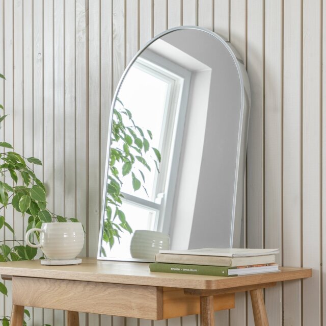 Habitat Silver Arch Wall Mirror - 60x45cm by Argos | ufurnish.com